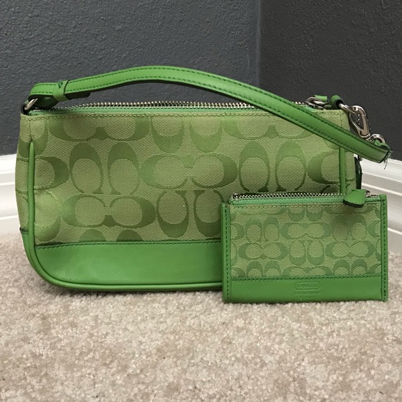 Coach | Bags | Coach Lime Green Wristletmatching Change Purse | Poshmark